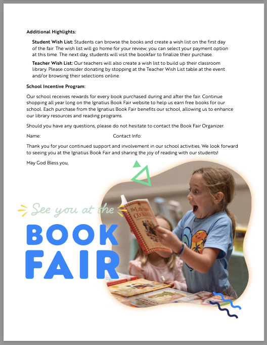 Book Fair Resources | Ignatius Book Fairs